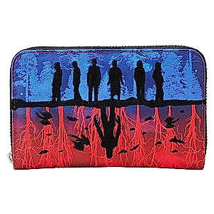 Netflix Stranger Things Upside Down Shadows Zip Around Wallet