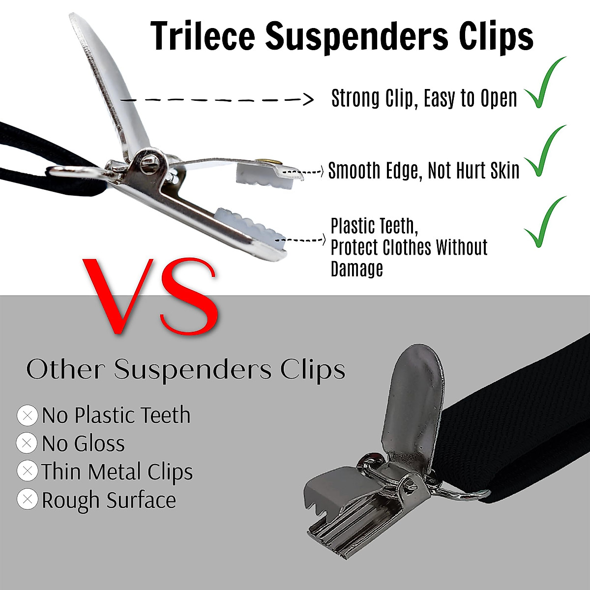 trilece Brown Suspenders for Men - Adjustable Y Shape Womens Boys Suspenders with Heavy Duty Clips (Brown, 1)