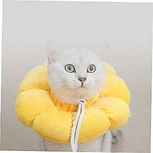 Toddmomy 2pcs Elizabeth Circle Pet Bite Collar Cat Recovery Neck Cone Elizabethan Cat Cone Adjustable Pet Cone Pet Bite Collar Cat Recovery Collar Choker Pp Cotton Kitten
