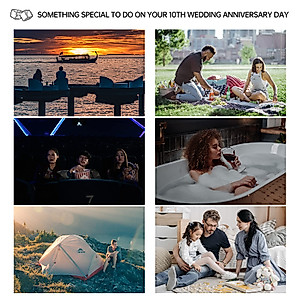 CQNET TIN Date Night Dice 10th Anniversary Special 10 Year Anniversary Date Night Entertainment Gift for Anniversary, Wedding, Valentine, Birthday, Christmas