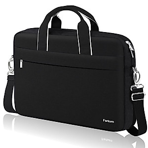 Ferkurn Laptop Bag Case Women Men Computer Bag for HP Envy Pavilion Omen/LG Gram/MSI/Dell Inspiron XPS/Lenovo Thinkpad/ASUS/Acer, Shoulder Strap Carrying Briefcase Messenger Bag, Black, 15 15.6 Inch