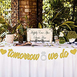 Rehearsal Dinner Decorations Tomorrow We Do Banner for Rehearsal Brunch Sign Bridal Shower Engagement Wedding Party Hanging Garland Photo Prop