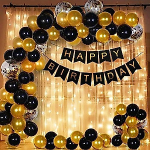 Dazzle Bright 100 PCS Metallic Gold Balloons Latex Balloons Different Party Balloon Kit for Balloon Garland Arch Birthday Party Graduation Baby Shower Wedding Holiday Decoration(18-12-10-5 Inch)