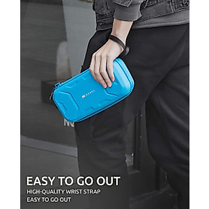 Mumba Carrying Case for Nintendo Switch OLED Model 2021/Switch 2017, Deluxe Protective Travel Carry Case Pouch for Nintendo Switch Console & Accessories [Dual Protection] [Large Capacity] (Blue)