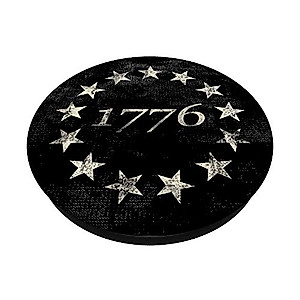 13 Star Flag Betsy Ross Distressed American Flag 1776 PopSockets Swappable PopGrip