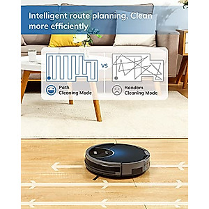 ILIFE V80 Max Mopping Robot Vacuum and Mop Combo - 2000Pa Suction Wi-Fi Automatic Vacuum Cleaner Robot Works with Alexa - 750ml Dustbin Robotic Vacuum Cleaner for Pet Hair Hardwood Floors Carpet