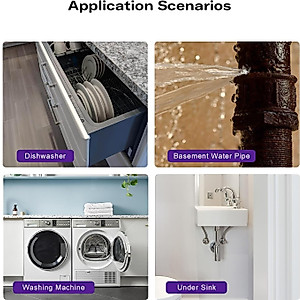 THIRDREALITY Zigbee Water Leak Sensor with Dripping Detection,120dB Alarm,App Notifications Enabled When Work with Home Assistant and Compatible Zigbee HUB Like SmartThings,Aeotec or Third Reality Hub