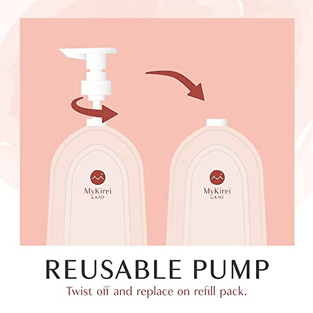 MyKirei by KAO Shampoo with Moisturizing Japanese Tsubaki & Rice Water, Paraben Free Formula for All Hair Types, Cruelty Free and Vegan Friendly, Sustainable Bottle, 10.1 oz. Pump