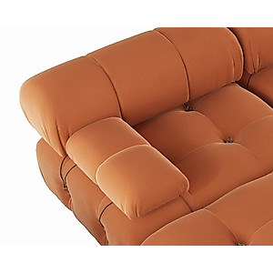 BOKIFOL Sectional Sofa, Modular Sectional Couch with Ottomans- U Shaped Couch for Living Room, 6 Seater Sofa Sets,138"(Orange)