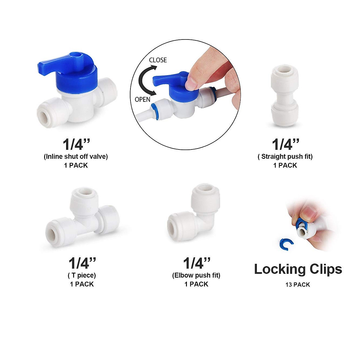 49.2Ft Water Supply Pipe Tube,Refrigerator Water Line +Fridge Connector Kit, ice Maker Water Line Kit for Refrigerator,Ice Maker... (1/4" tubing Pipe)-Easy Installation