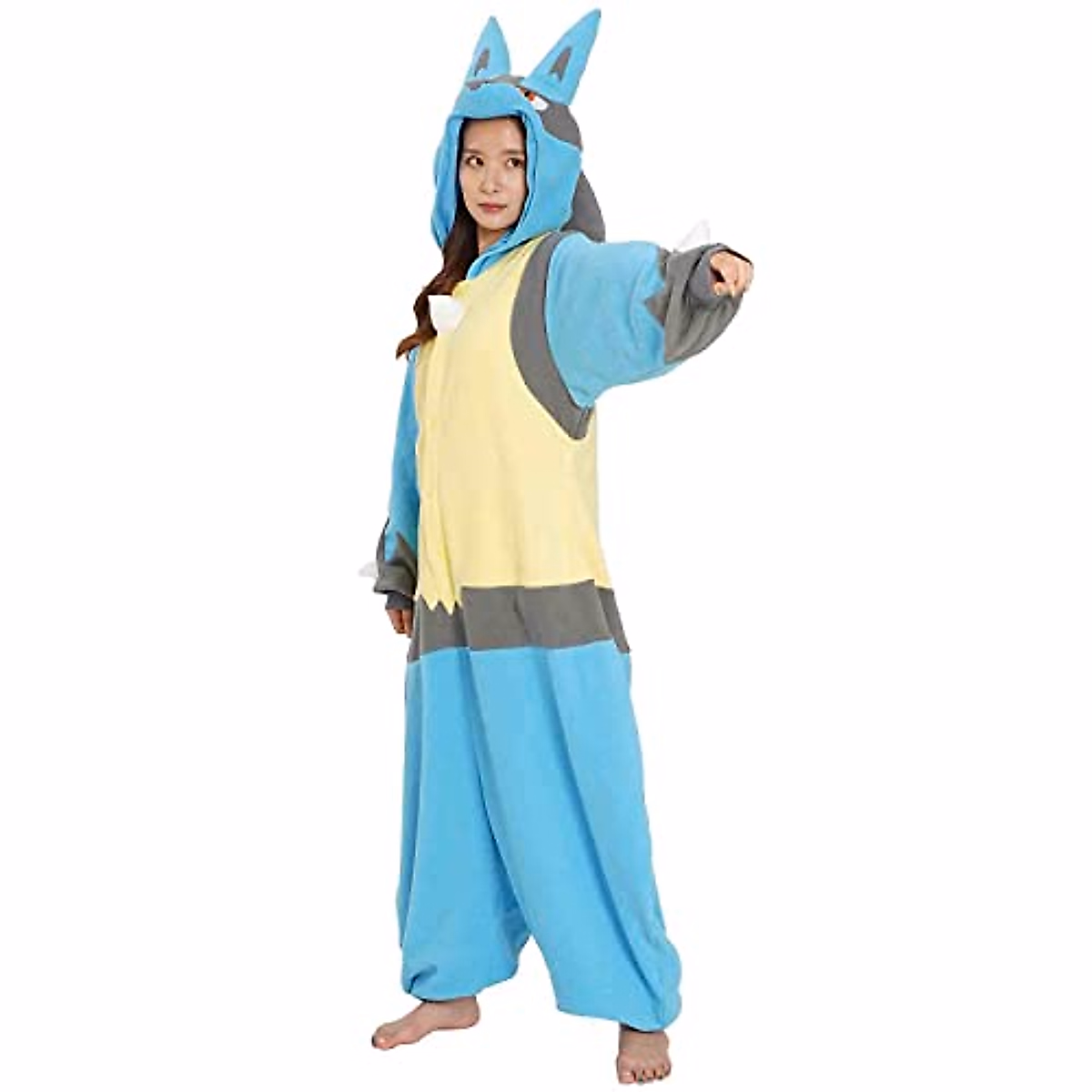 SAZAC Kigurumi - Pokemon - Lucario - Onesie Jumpsuit Halloween Costume- XL Size