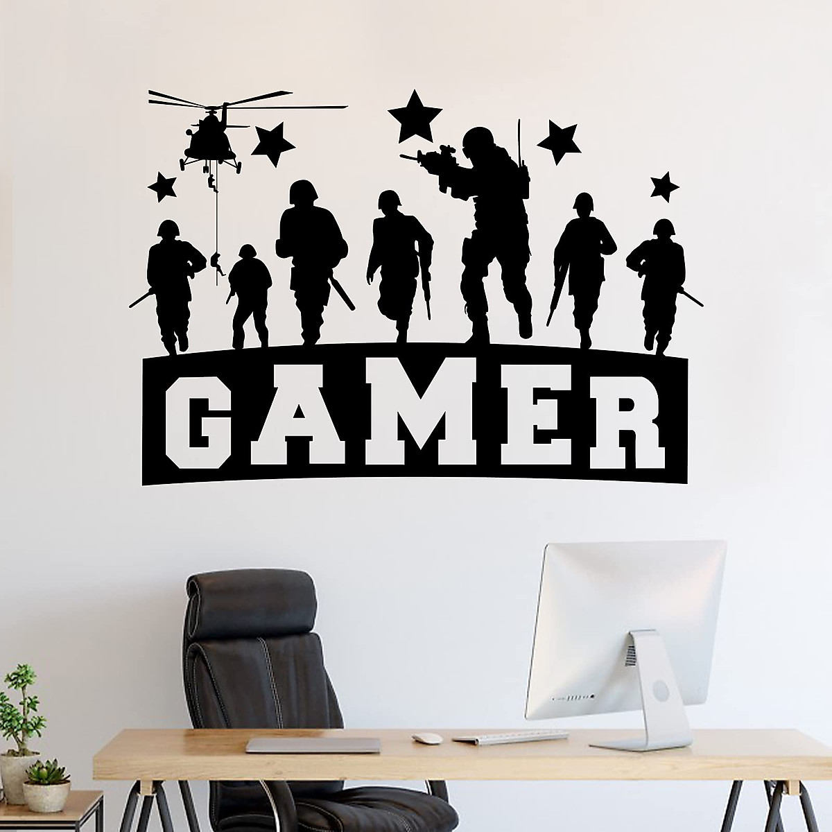 ORIGACH Gamer Wall Decal Stickers Vinyl Gamer Stickers Gamer Room Decor Wall Sticker for Boys Gamer Bedroom Playroom Decorations