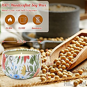 6 Pack Scented Candles Set for Thanksgiving Christmas Gift, Soy Wax Stress Relief Aromatherapy Candles, Relaxation Gift Baskets for Women, Great Gift Ideal for House-Warming and Birthday