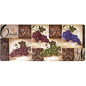 ABREEZE Laundry Room Rug 20"x59", Laundry Mats Washable Farmhouse Mat Floor Runners for Bath Room Carpet Kitchen Mats(Grape)
