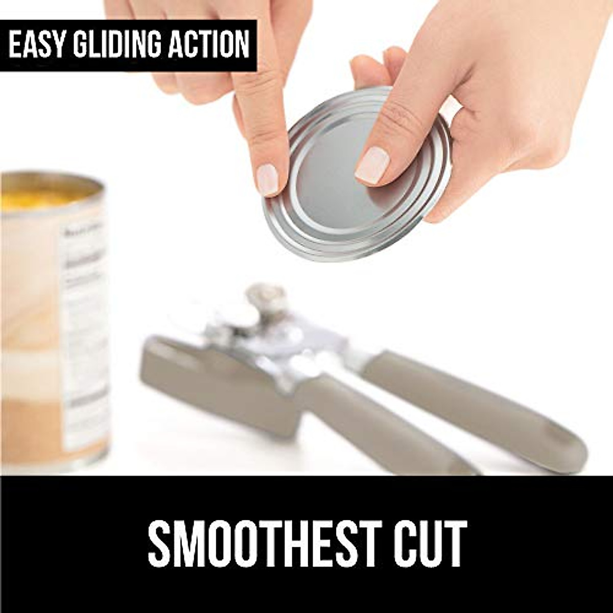 Gorilla Grip Cutting Boards Set of 3 and Manual Can Opener, Cutting Boards Are Slip Resistant, Can Opener Includes Built in Bottle Opener, Both in Almond Color, 2 Item Bundle