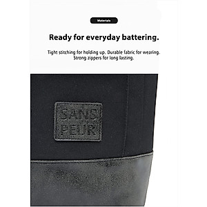 SansPeur FERDA Backpack, Casual Back Pack with Laptop Sleeve, designed for Work, Travel, School & College, Black