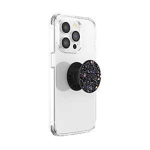 PopSockets Phone Grip with Expanding Kickstand, Glitter PopGrip - Sparkle Black