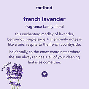 Method All-Purpose Cleaner Spray, French Lavender, Plant-Based and Biodegradable Formula Perfect for Most Counters, Tiles and More, 28 Fl Oz, (Pack of 1)