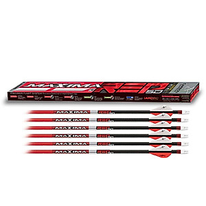 Carbon Express Maxima Red SD Carbon Arrow - 6 Pack, Black & Red, 350 (50871)