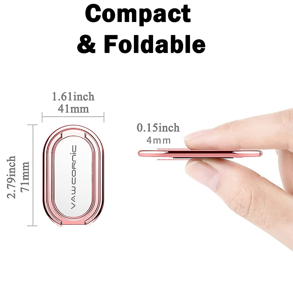 VAWcornic Phone Ring Holder Finger Kickstand, 540° Dual Direction Rotating Phone Grip for iPhone, Samsung, Huawei Smartphone, Tablet, Kindle, Switch Lite Compatible with Magnetic Car Mount