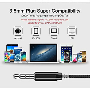 OceanTek Wired Earbuds in Ear Earphones 3.5 mm Comfortable Clear Sound Headphones for Sports Gym Running Compatible with Samsung & Apple Phones, Android Phones, Laptops, Black