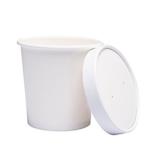 Belinlen 40 Count (16 oz) One - Pint Frozen Dessert Containers with Lids Ice Cream Cups with Lids