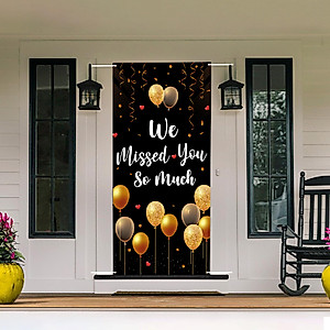Kimini-Ki We Missed You So Much Door Banner, Going Away Farewell Banner, Co-worker Retirement Welcome Home Military Returning Party Sign