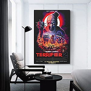 2022 Terrifier 2 Horror Movie Poster for Room Aesthetic Canvas Wall Art Bedroom Decor 12x18inch(30x45cm)