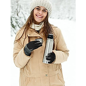 Gaoport Winter Knit Gloves Touchscreen fingers Anti-Slip Warm Elastic Texting Smart Phone Gloves for Women and Men