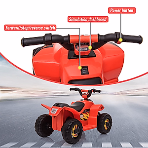 COLOR TREE Kids ATV, 6V Battery Powered Kids Electric Vehicle, 4 Wheeler Quad, 2 Speeds, Forward/Reverse Switch, Motorized Ride On Mini Vehicle Car for Toddlers Boys Girls, Ride on ATV