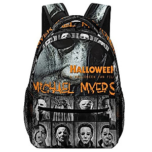 Adult Backpack Michael Halloween Myers Backpack Multifunctional Daypack Perfect Travel Bag Classical Basic Business Daypack