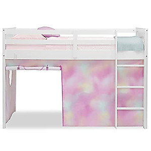 Delta Children Loft Bed Tent - Curtain Set for Twin Loft Bed (Bed Sold Separately), Tie Dye