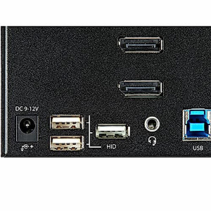 StarTech.com 2 Port Triple Monitor DisplayPort KVM Switch - 4K 60Hz UHD HDR - Desktop DP 1.2 KVM with 2 Port USB 3.0 Hub (5Gbps) & 4X USB 2.0 HID Ports, Audio - Hotkey Switching - TAA (SV231TDPU34K)