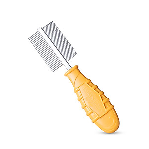 Burt's Bees for Pets Dual Sided Grooming Comb with Handle from Recycled Plastics | 2-in-1 Tool for Pet Grooming and Flea Removal