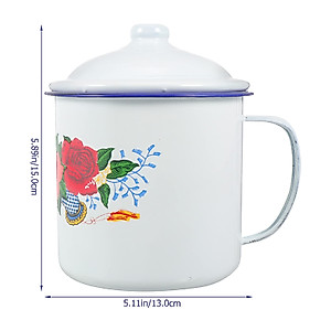 FOMIYES Home Decor Wine Glasses enamel mug tea mug drinking cups retro coffee mugs wine mug water cup for farmhouse home cups with lids office helium infused beer Disposable Coffee Cups Wine Glasses