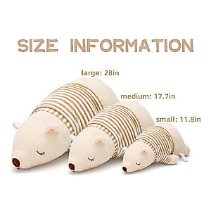 Niuniu Daddy Stuffed Animals Polar Bear 17.7 in Large Plush Toy for Kids Kawaii Plushies Adorable Squishy Cuddle Pillow for Sleeping Christmas Birthday Gift for Girls/Boys