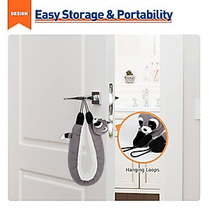 MAGZO Under Door Draft Stopper 36 Inch, Weighted Animal Noise Blocker for Door, Raccoon Draft Guard with Hook Loops
