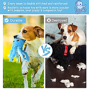 BitPeUG Squeaky Dog Toys Large Dog Toys Big Dog Toys with Crinkle Paper, Interactive Playing Tug-of-War Dog Toys, Dumbo Octopus Stuffed Durable Chew Toys, Dog Toys for Large Dogs for Teething