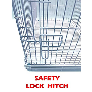 Collapsable Bird, Parrot, Dog, Bunny, Rabbit and Cat Carrier Travel Vet Carrier Cage (19" x 12" x 16"H, White)