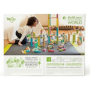 14 Piece Tegu Magnetic Wooden Block Set, Sunset