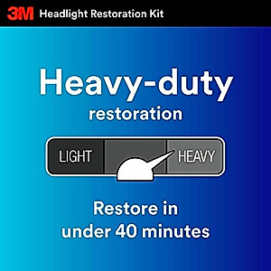 3M Headlight Restoration Kit, Heavy Duty 2-Pack, Easy Heavy Duty Car Headlight Restoration System, Headlight Cleaner and Restorer, Use With A Household Drill