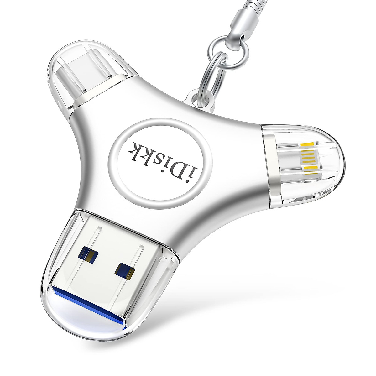 iDiskk 256GB App-le Certified flash drive photo vault for iPhone 15 USB C iPad Pro Android Samsung Flash Drive for iphone photo storage stick iPad pro Photo stick for iphone and computer