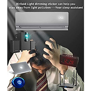 Birllaid Light Blocking Stickers, LED Dimming Sheet Stickers for Routers, Clocks and Electrical Appliances, Blocking Light 60% ~ 80%
