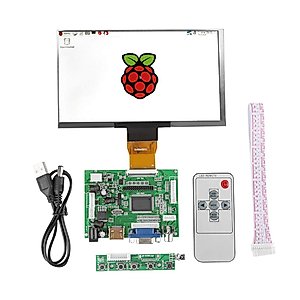 7 Inch 1024 x 600 VGA Monitor Screen LCD TFT Display Kit with Driver Board Monitor for 3/2, Support Plug and Play Function
