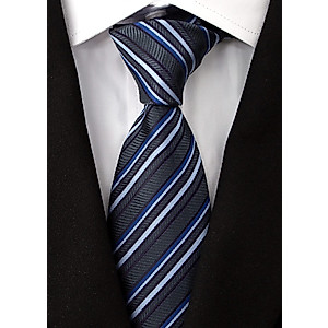 Adulove Men's Necktie Classic Silk Tie Woven Jacquard Neck Ties 6 PCS