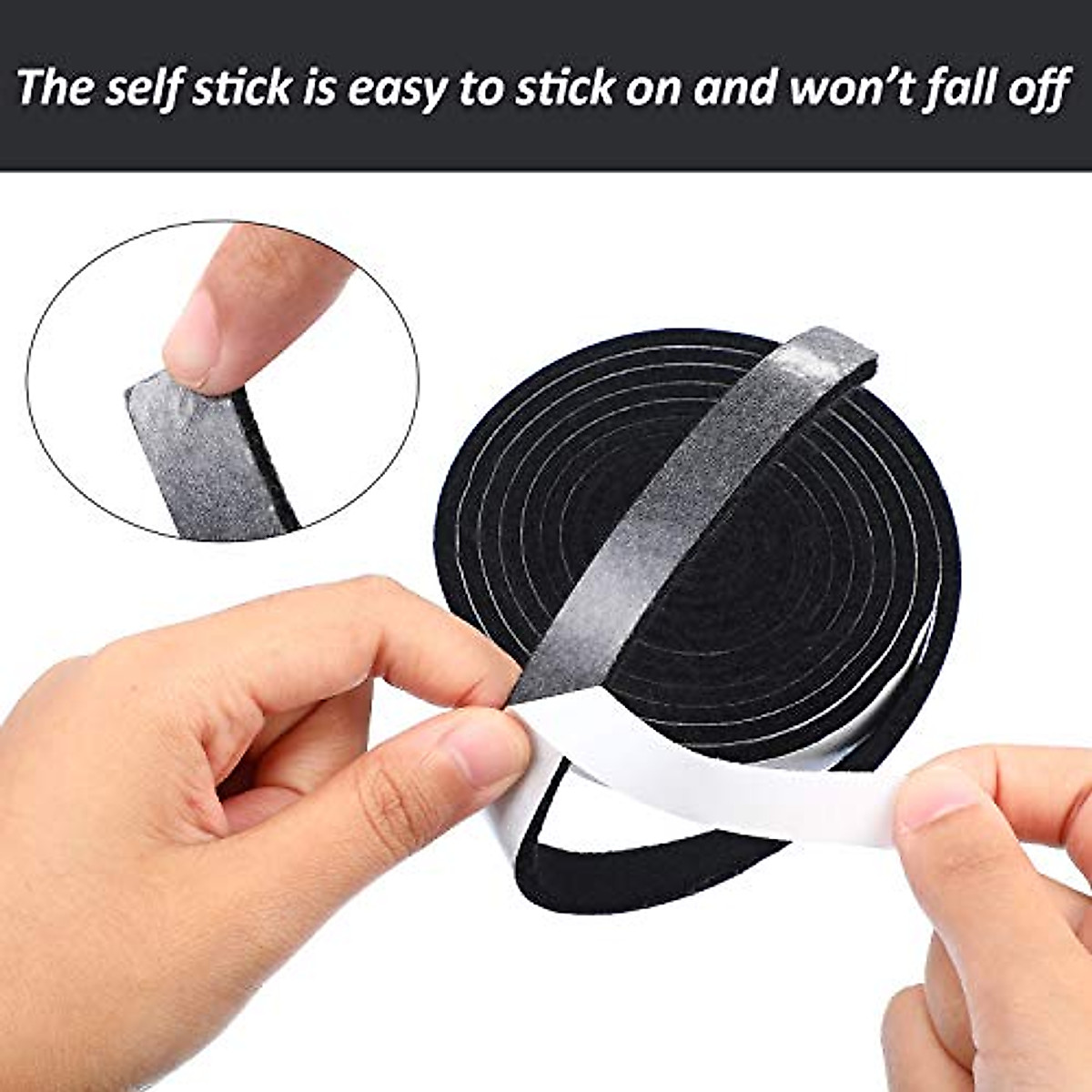 BBQ Gasket Black Grill Tape High Temp Grill Seal Self Stick Gasket, 7.5 Ft Length 1/8 Inch Thickness (2, 0.5 Inch Wide)
