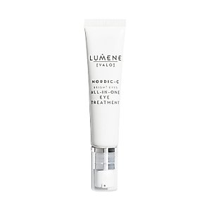 Lumene Bright Eyes All-In-One Eye Treatment - Eye Cream for Dark Circles and Puffiness - Hydrating Eye Cream with Vitamin C + Hyaluronic Acid - Fragrance-Free + Vegan (15mL)
