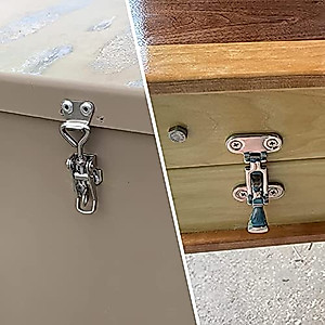 Pebbly Beach 2 Pcs Adjustable Toggle Clamp Latch,Heavy Duty Stainless Steel Padlock Latch 360Lbs Holding Capacity Lock Latches Multipurpose