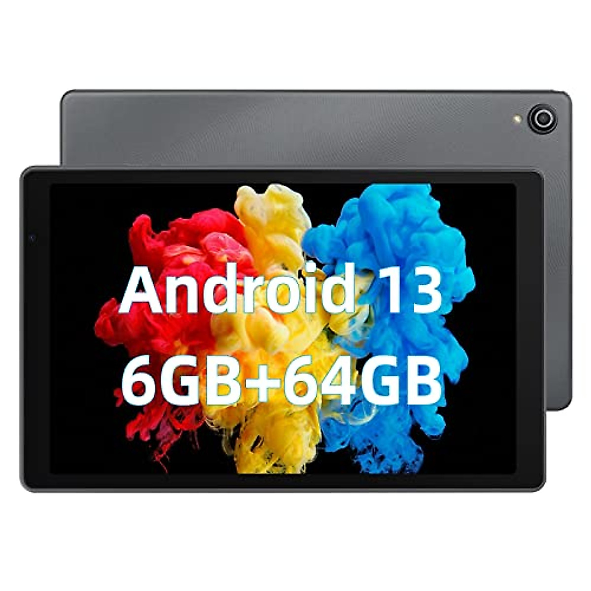 Lville Android 13 Tablet, 10 inch Tablets, 6GB RAM + 64GB ROM(1TB TF) with 8-Core Processor, WiFi, Bluetooth 5.0, 5000mAh Long Life Battery (Gray)