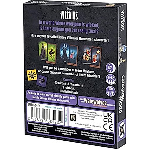 Disney Villains Gathering of The Wicked Party Game | Horror Card Game | Strategy Game for Adults and Family | Ages 10+ | 8-18 Players | Average Playtime 30 Minutes | Made by Zygomatic